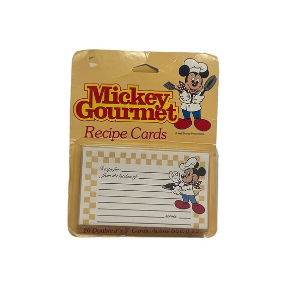 Disney | Other | Vintage Walt Disney Prod Mickey Mouse Recipe Folded ...
